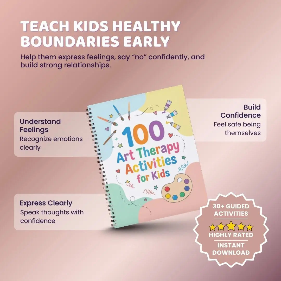 100 Art Therapy Activities for Kids PDF – Emotional Learning & Anxiety ...