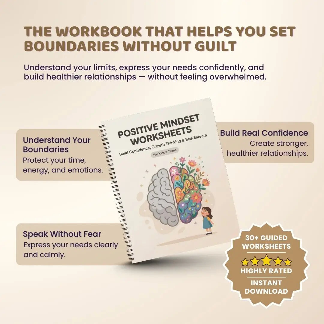 Positive Mindset Worksheets PDF – Self-Esteem, Confidence & Growth Min ...